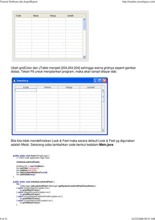 Netbeans jasper-tutorial | PDF