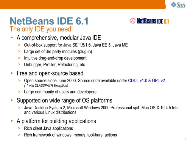 Net Beans61 Ide | PPT