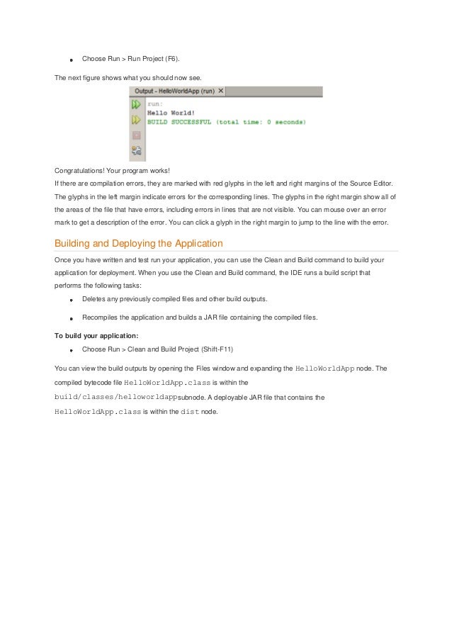 Net beans ide java quick start tutorial