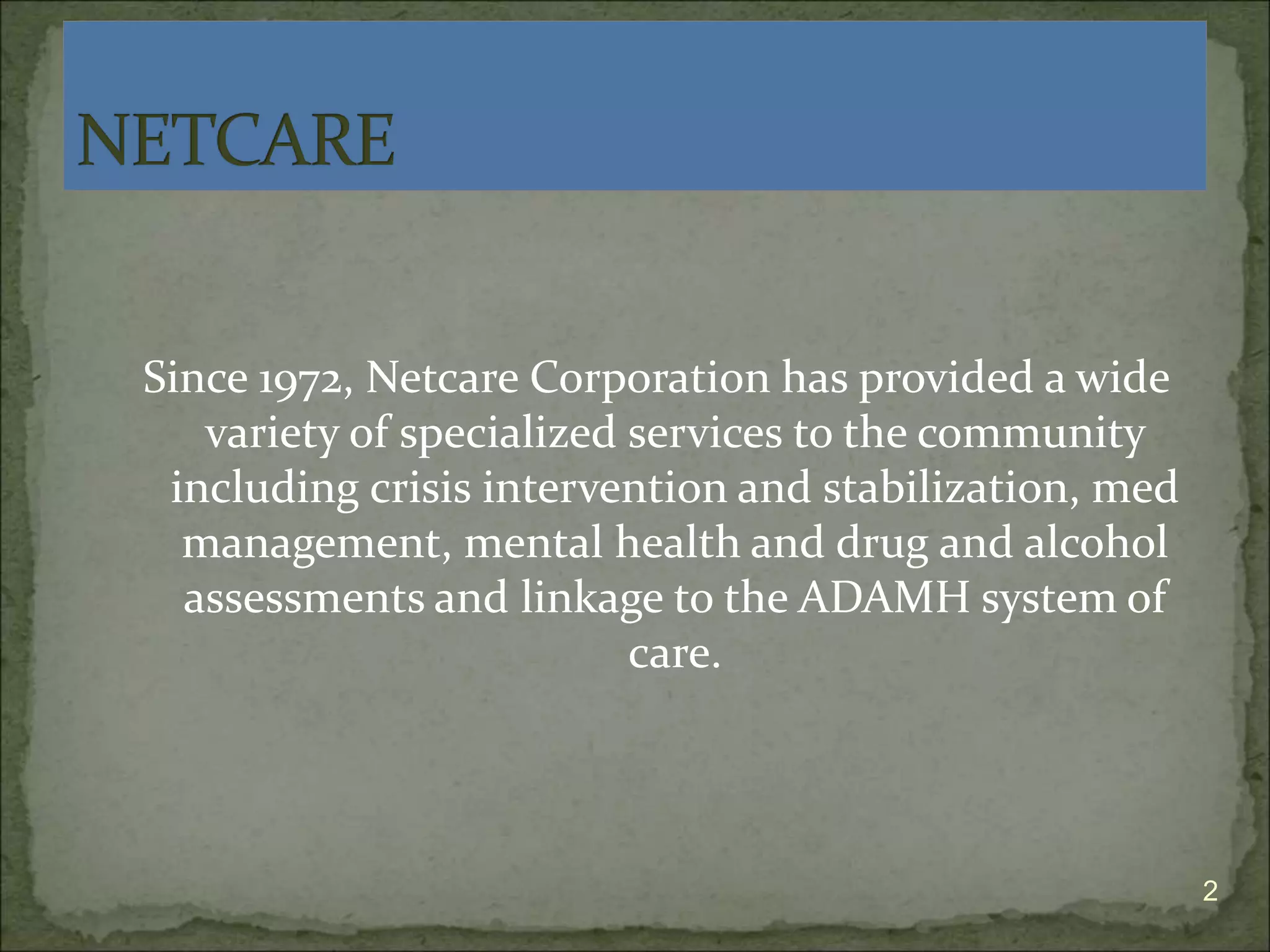 Netcare Access Overview of Services | PPT