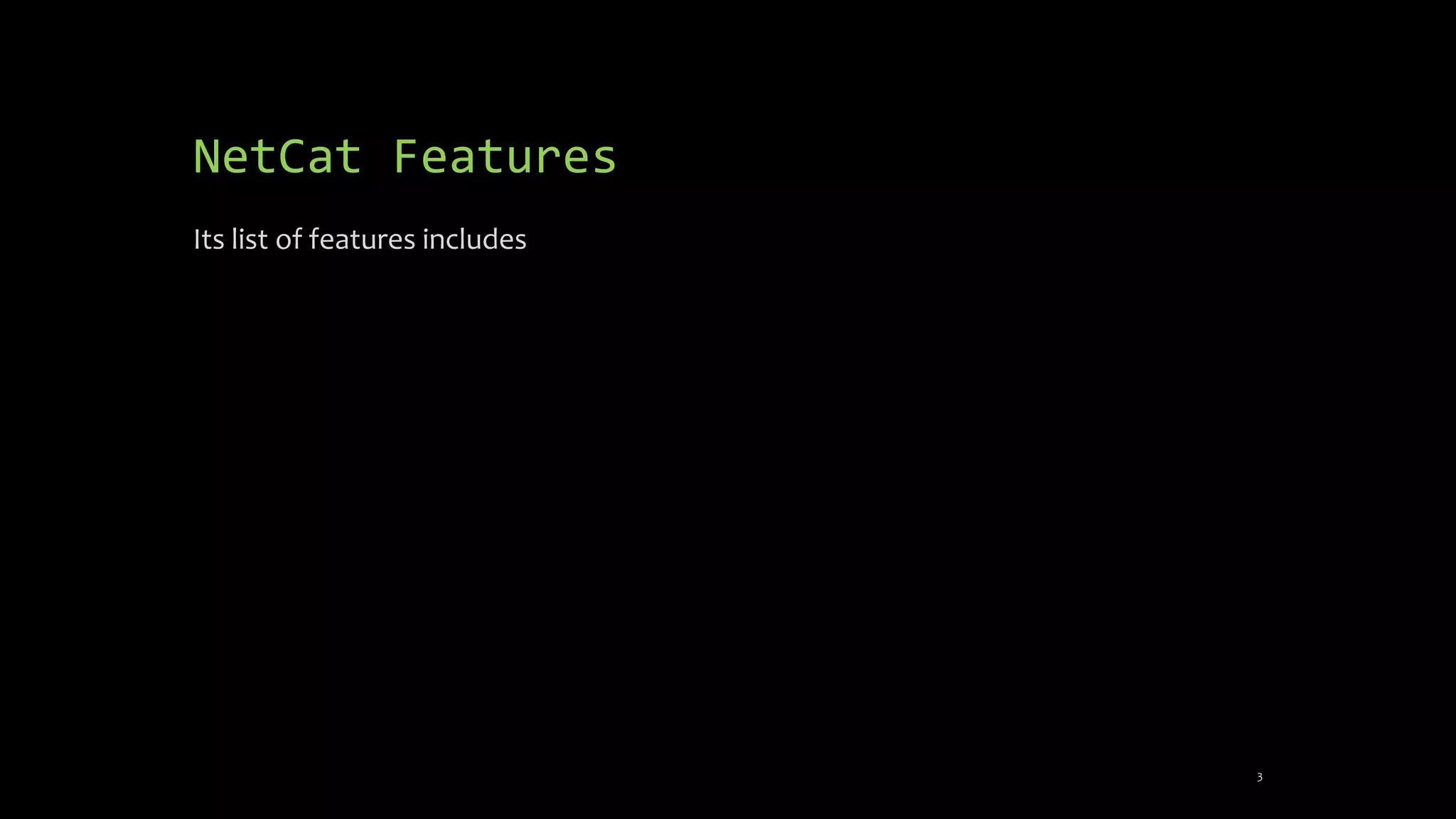 NetCat - the suiss army knife of network | PPTX | Internet | Computing