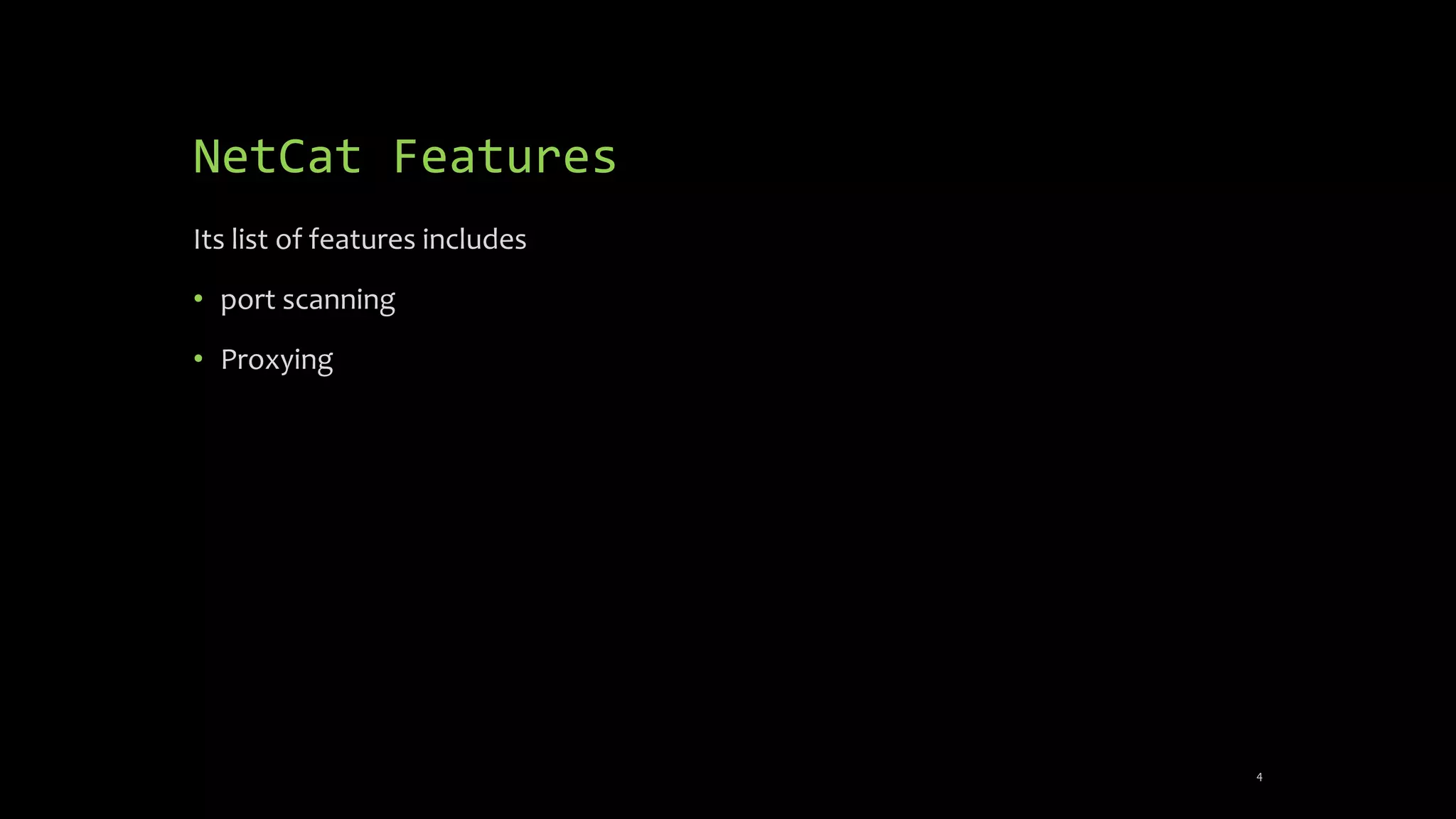 NetCat - the suiss army knife of network | PPTX | Internet | Computing
