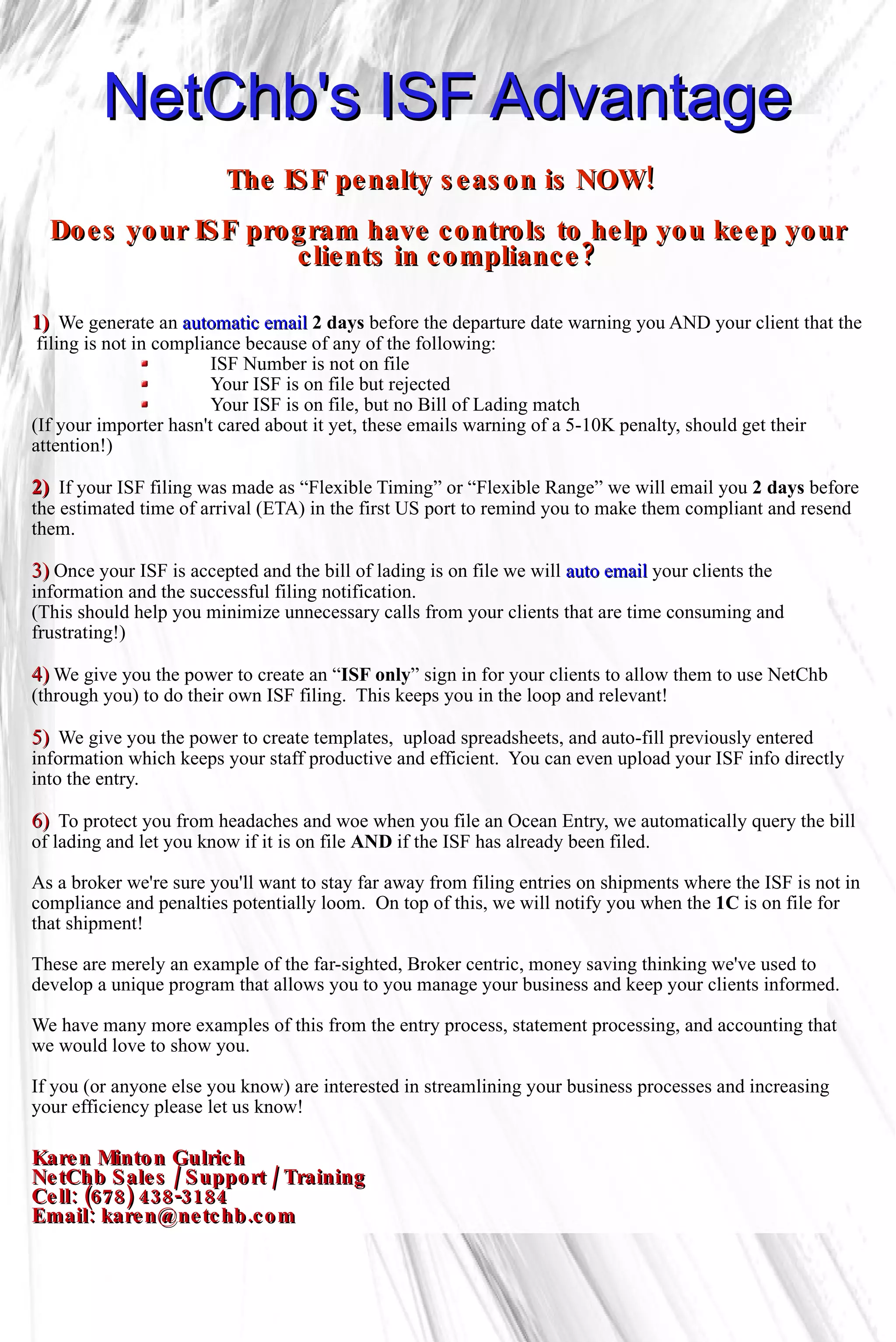 NetChb ISF Advantage | PPT