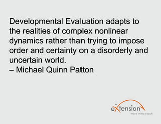 Beyond Logic Models: Evaluating Complex Programs | PPT