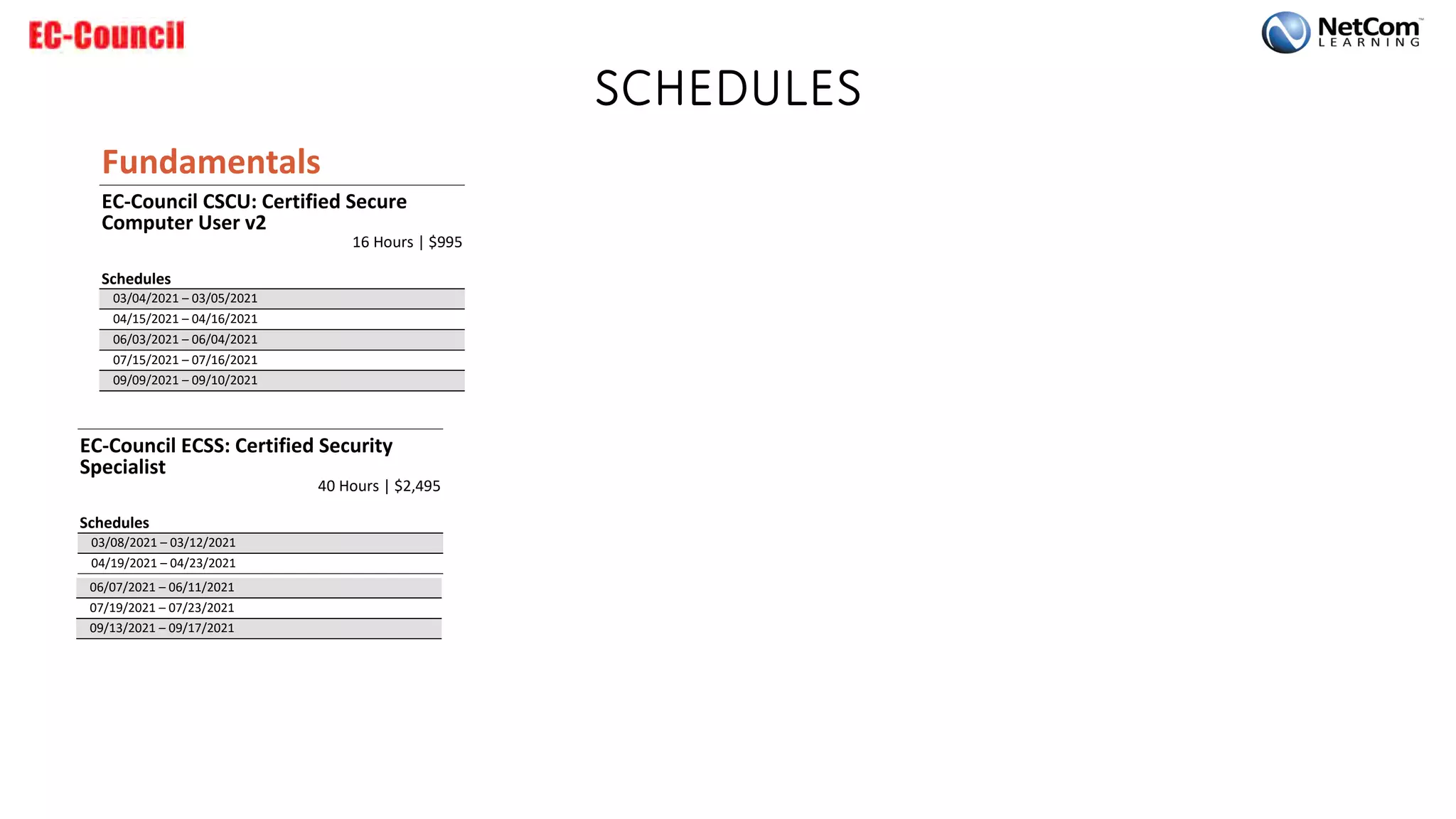 EC-Council Certification Roadmap and Course Catalog | PDF