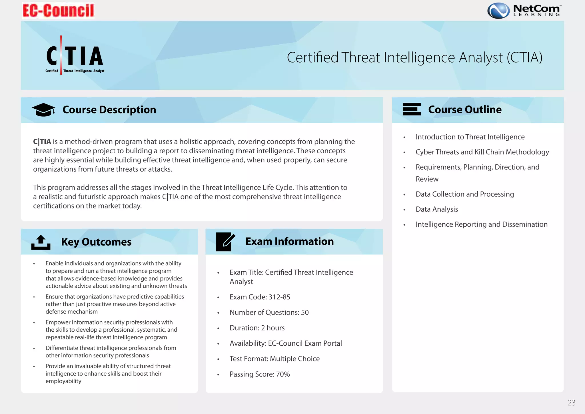 EC-Council Certification Roadmap and Course Catalog | PDF