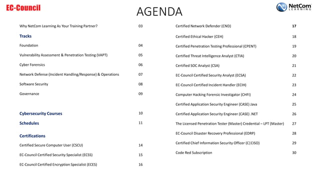 EC-Council Certification Roadmap and Course Catalog | PDF