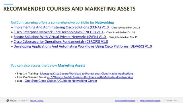 NetCom learning webinar start your network foundations with ccna(handouts) | PPT