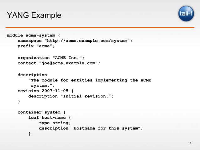 A 30-minute Introduction to NETCONF and YANG | PPTX