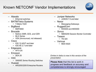 A 30-minute Introduction to NETCONF and YANG | PPTX