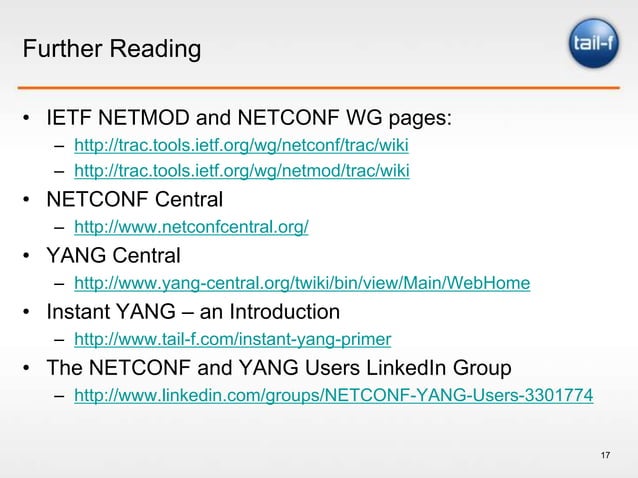 A 30-minute Introduction to NETCONF and YANG | PPTX