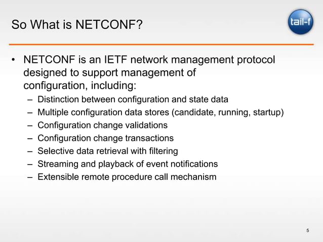 A 30-minute Introduction to NETCONF and YANG | PPTX