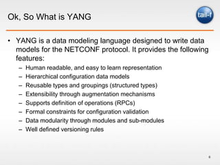 A 30-minute Introduction to NETCONF and YANG | PPTX