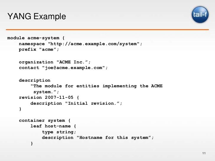 A 30 Minute Introduction To Netconf And Yang
