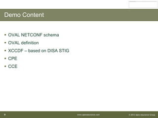 SCAP and NETCONF | PPT