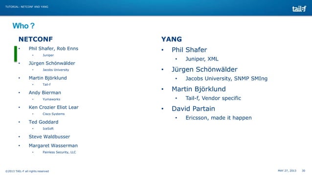 NETCONF YANG tutorial | PPTX