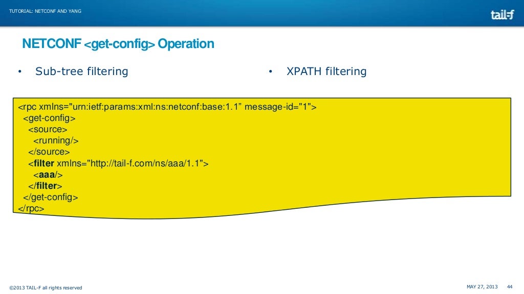 Netconf Yang Tutorial