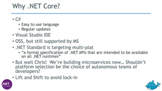Micro Services in .NET Core and Docker | PPTX