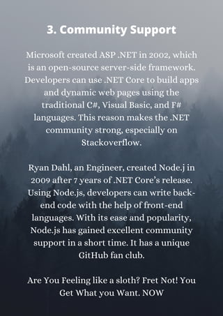 Net core vs. node.js what to choose when | PDF