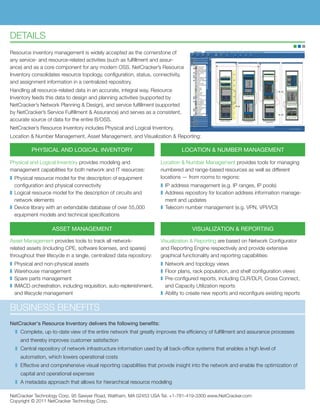 Net cracker resource_inventory | PDF