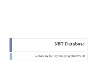 Net database | PPT