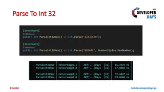Net developer days presentation | PPT