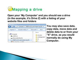 Website Toolkit: Netdrive tutorial | PPT