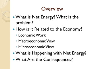Net Energy And The Economy | PDF