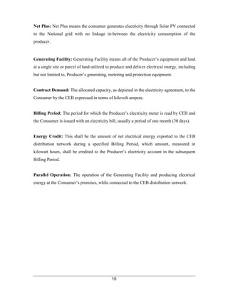 Net energy metering manual for three schemes | PDF