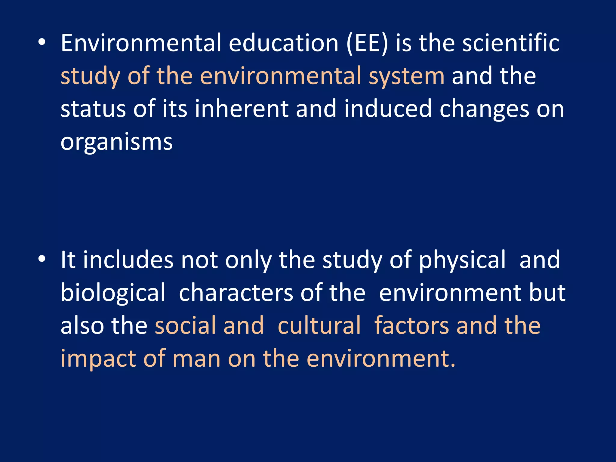 Environmental education and awareness | PPTX