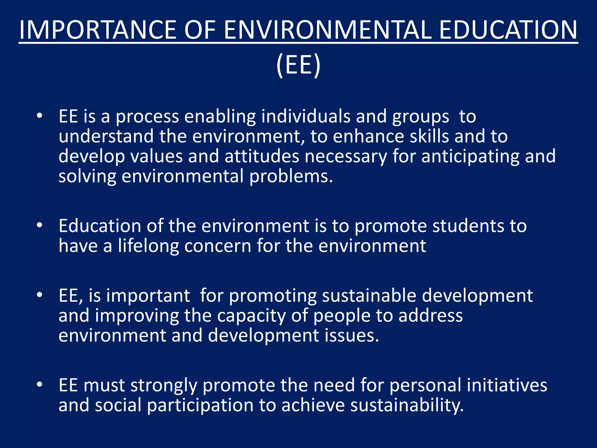 Environmental education and awareness | PPTX