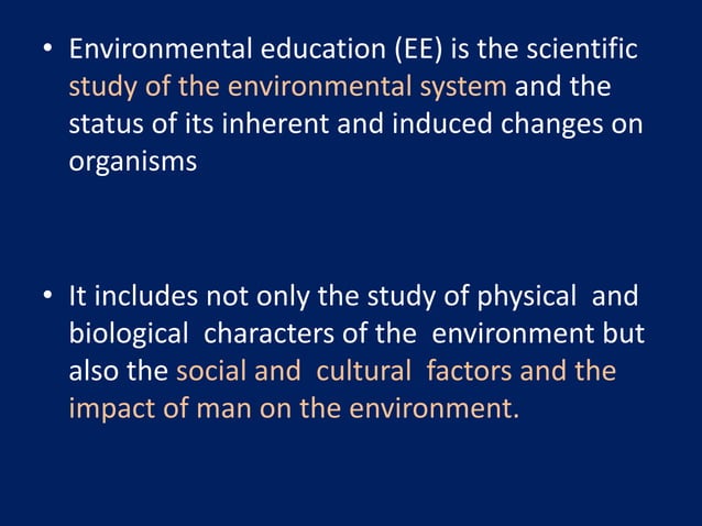 Environmental education and awareness | PPTX | Environment | Science