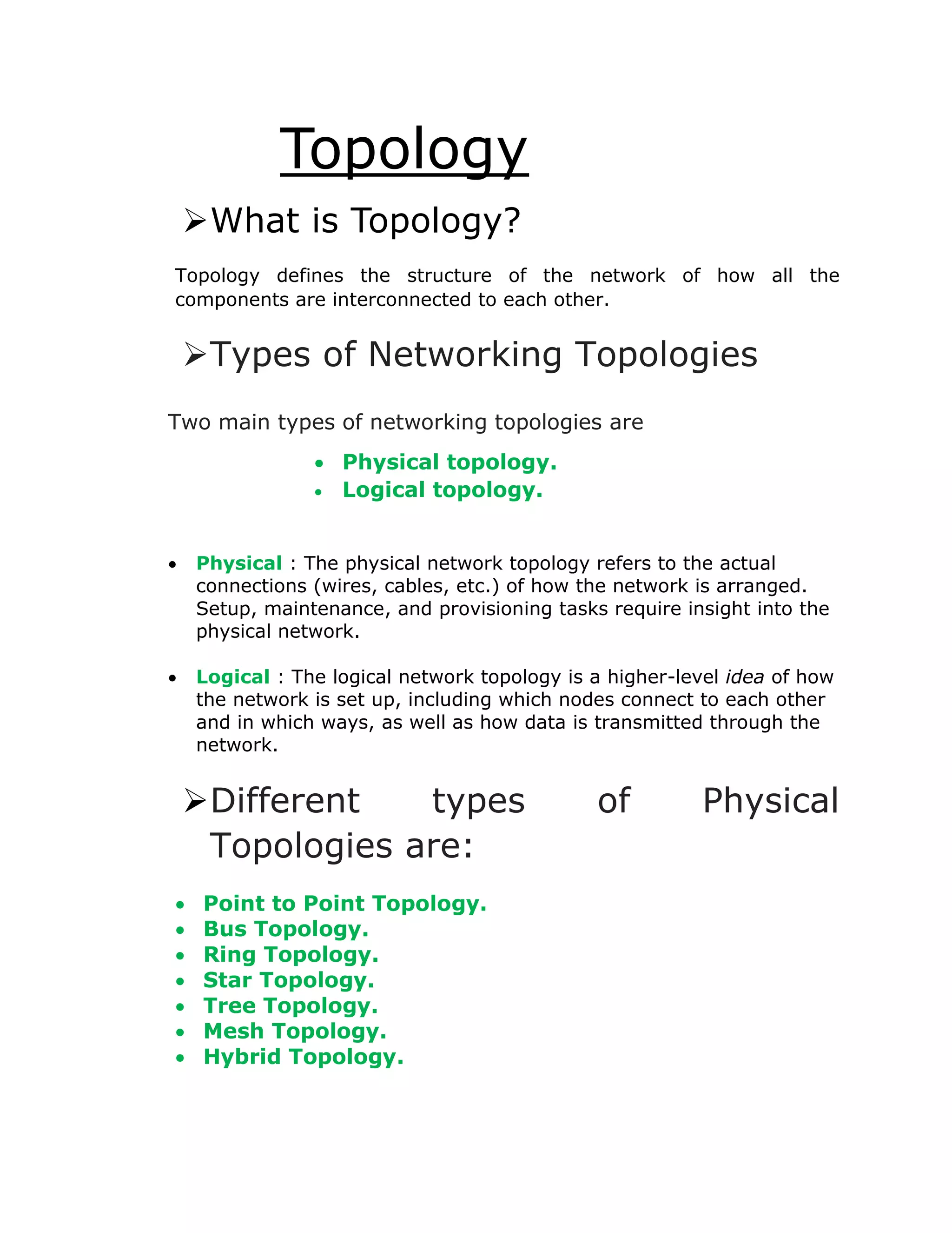 Network topology | PDF | Computer Networking | Computing