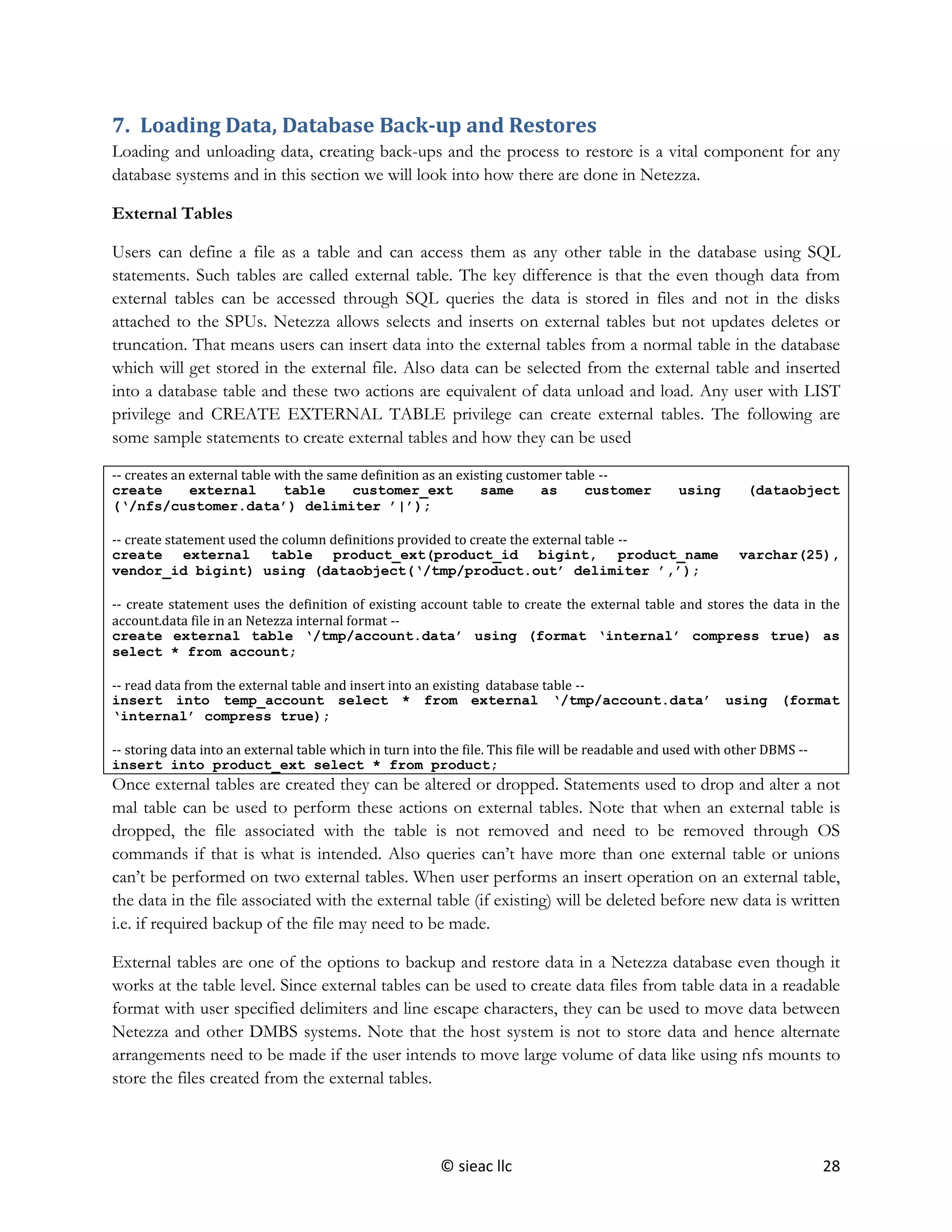 Netezza fundamentals for developers | PDF