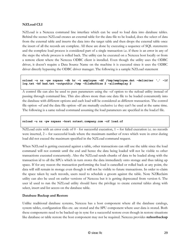 Netezza fundamentals for developers | PDF