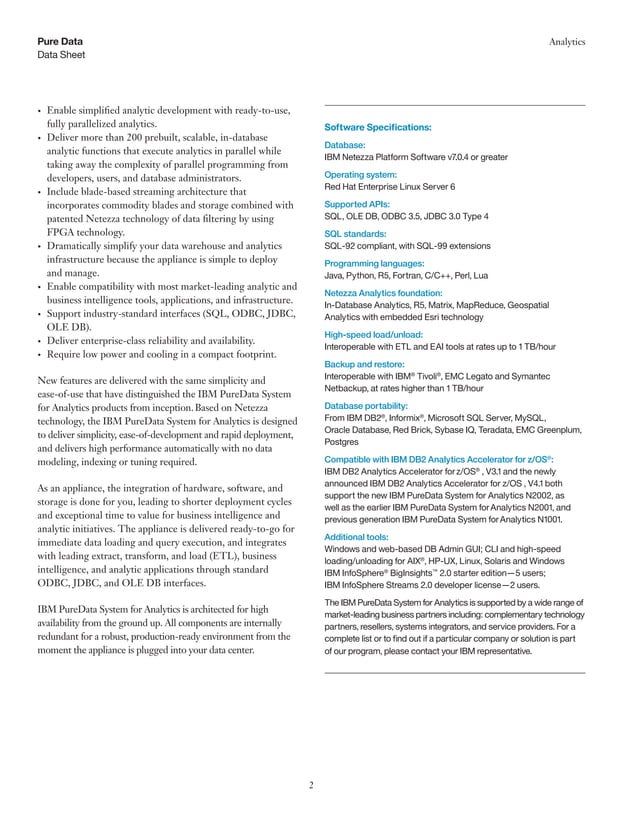 IBM PureData N2002 | PDF