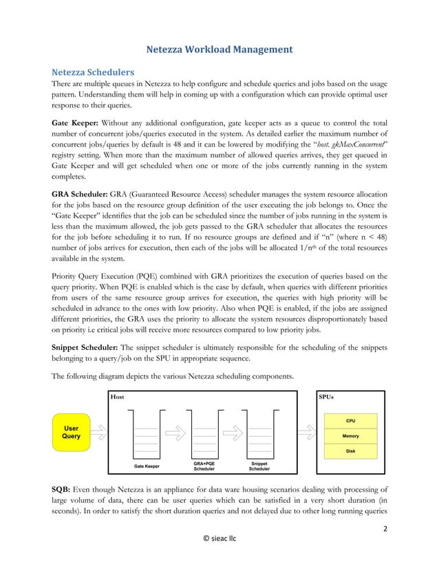 Netezza Workload Management Pdf Operating Systems Computer Software And Applications