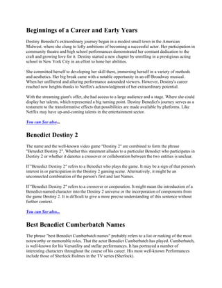 Destiny Benedict Netflix | PDF | Roleplaying Games | Games and Puzzles