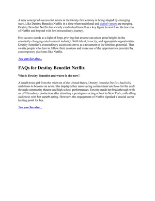 Destiny Benedict Netflix | PDF | Roleplaying Games | Games and Puzzles