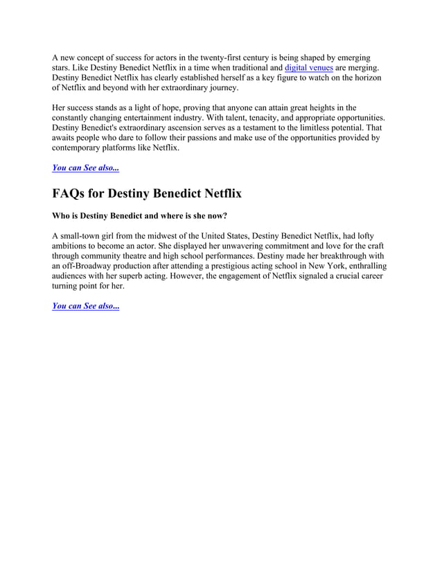 Destiny Benedict Netflix | PDF | Roleplaying Games | Games and Puzzles