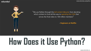 How Netflix uses Python? Edureka | PDF | Internet | Computing