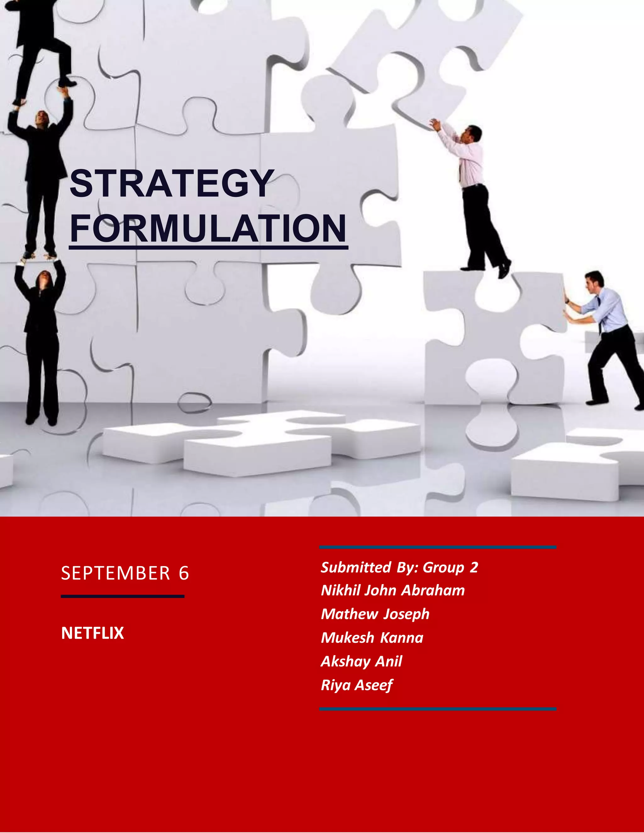Netflix - strategy formulation | PDF