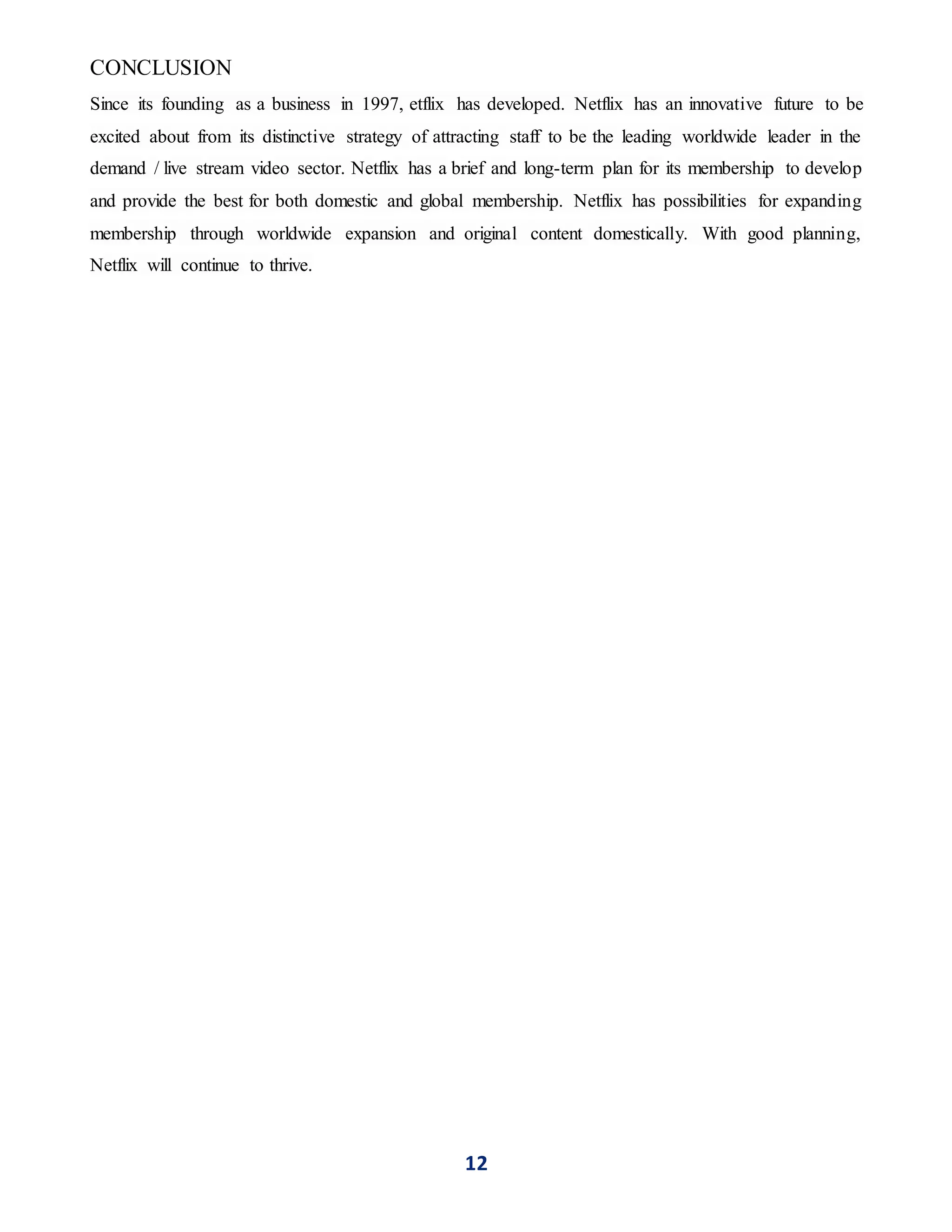 Netflix - strategy formulation | PDF