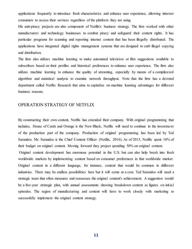 Netflix - strategy formulation | PDF