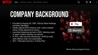 NETFLIX.pdf presentation from netflix group | PDF
