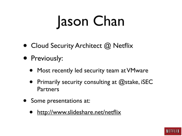 Cloud Security at Netflix | PPT