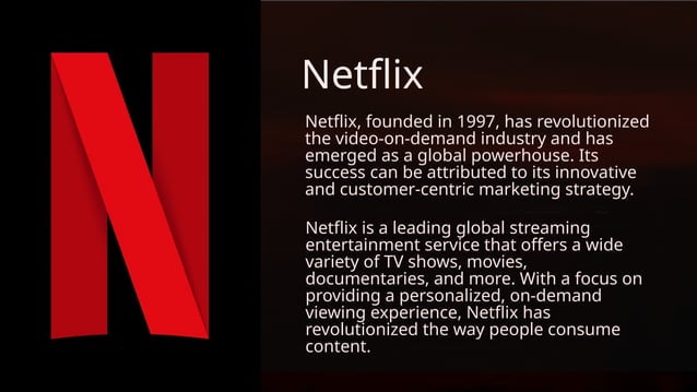 Netflix Business Strategy Presentation for Marketing Specialization | PPTX