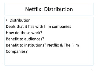 Netflix and the film industry | PPTX | Technology & Computing