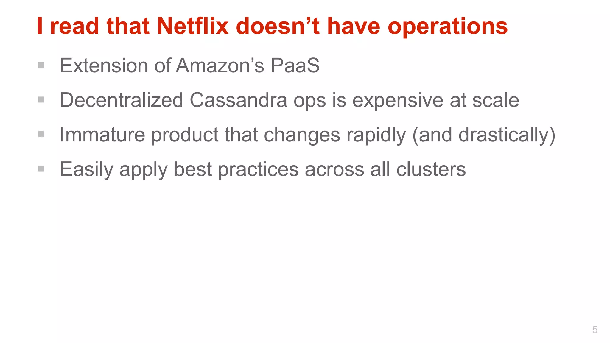 Cassandra Operations at Netflix | PPTX