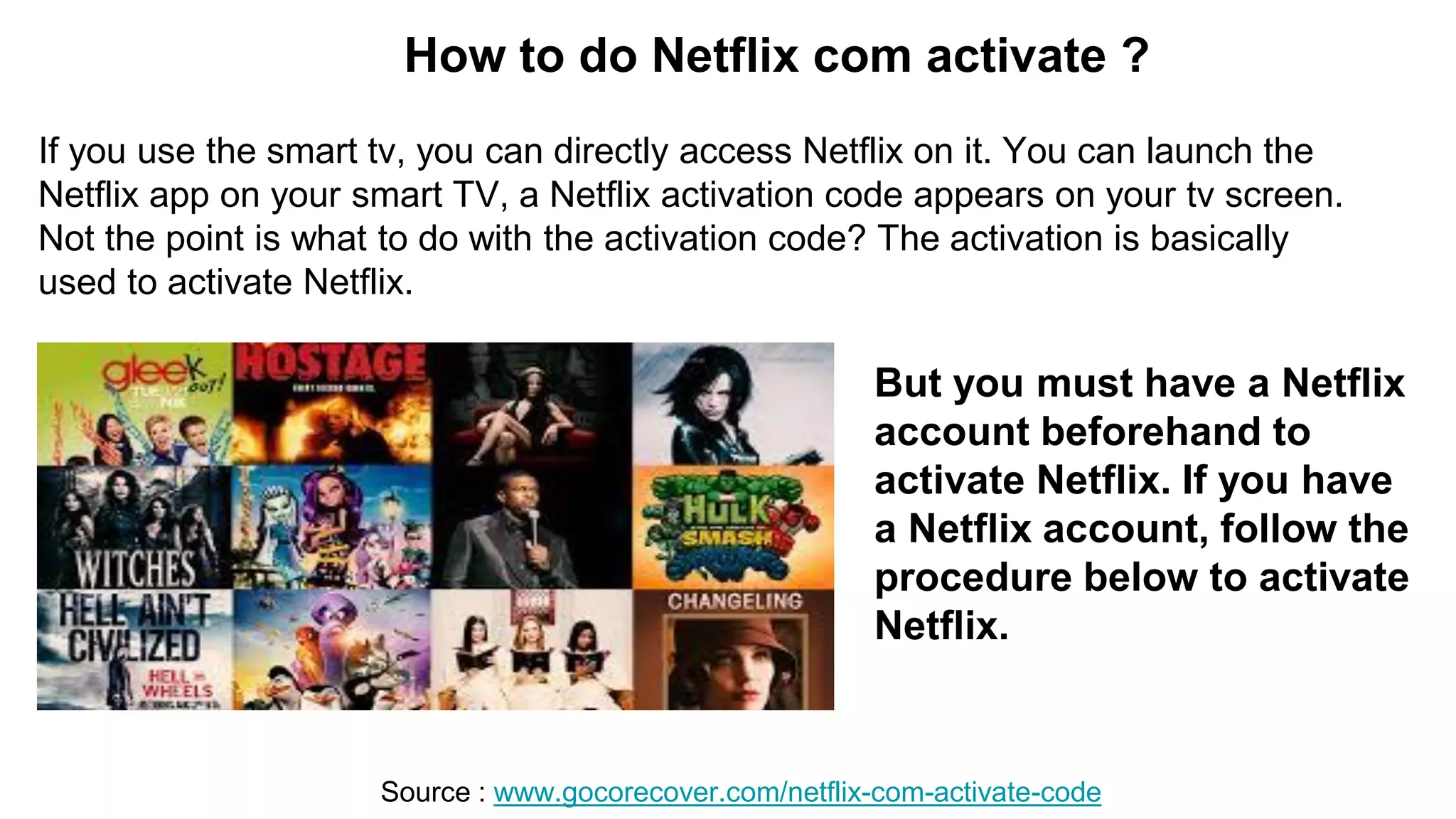 How to do Netflix com activate | netflix com/activate code | Netflix ...